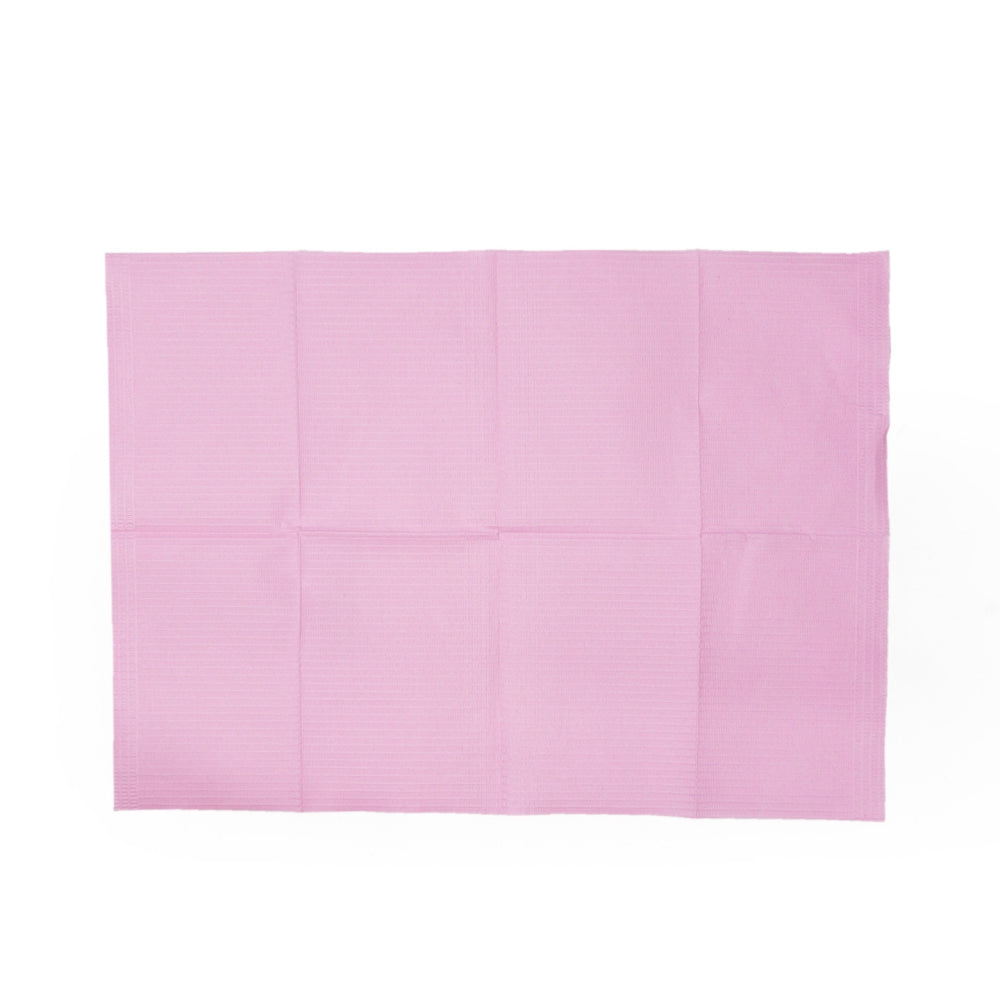 Pink Disposable Lap Cloths / Dental Bibs 13" x 18" (500/Case) - Gorill