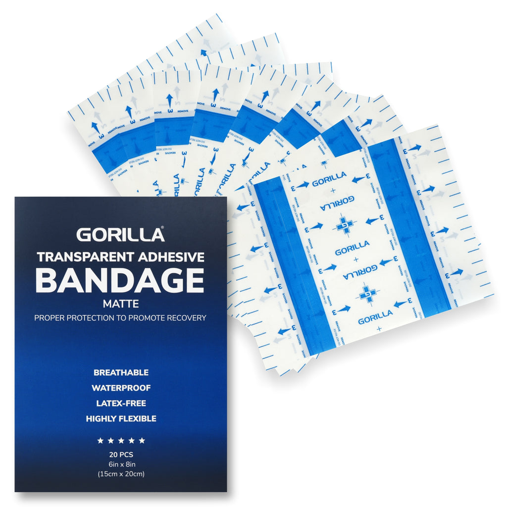 Gorilla - Transparent Aftercare Bandage (Pre-Cut Sheets) - 20 Sheets