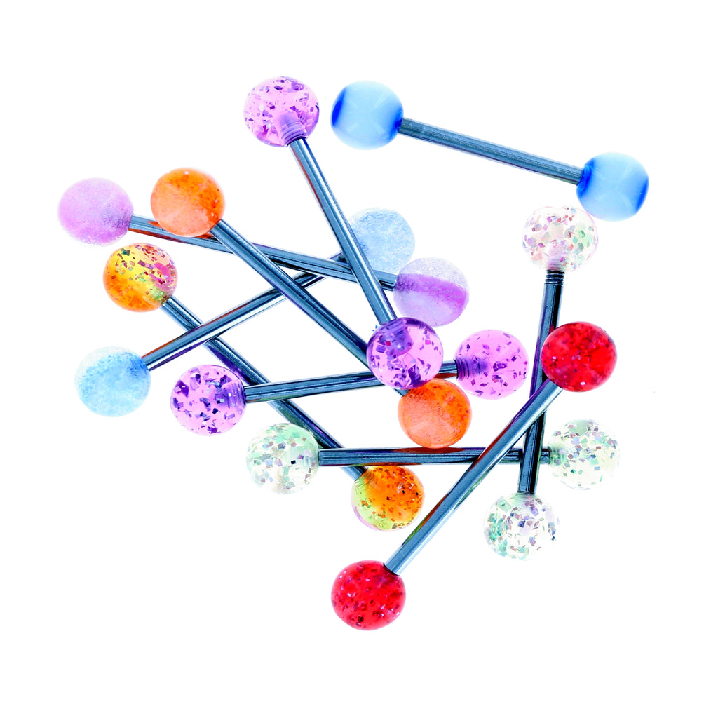 Assorted Mulit Color Barbells (10pcs)