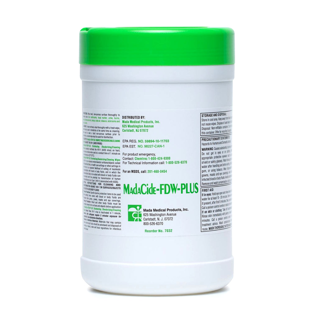 Madawipes | MadaCide FDW Plus Medical Wipes – 160 wipes/tub