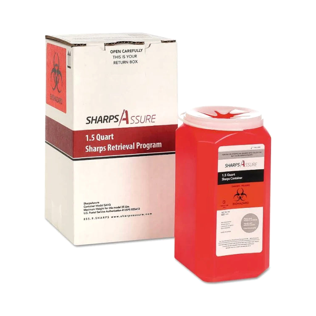 1.4 Quart Mail-Away Sharps Container